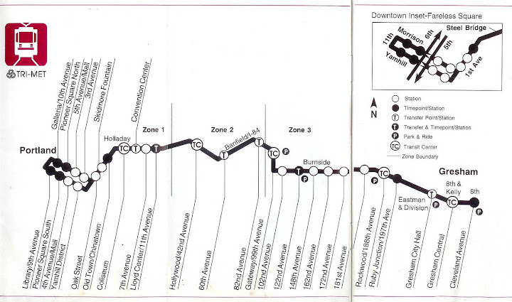 The Evolution Of The TriMet MAX Map 1: The Portland-Gresham Era | The ...